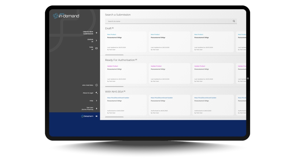 How can you efficiently manage your products on the NHS dm+d database?